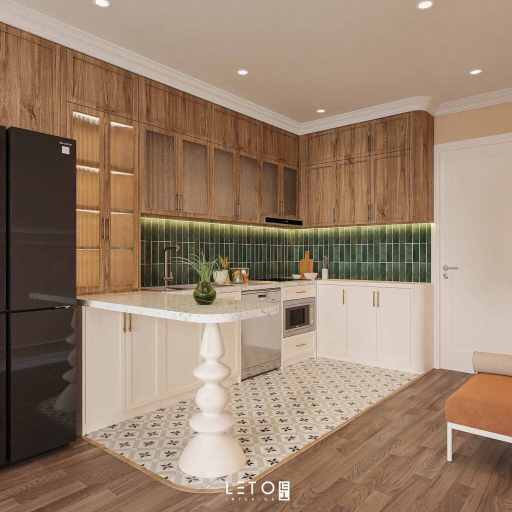 Thiết Kế Phòng Bếp 10m2 Đầy Đủ Tiện Nghi - Leto Interior